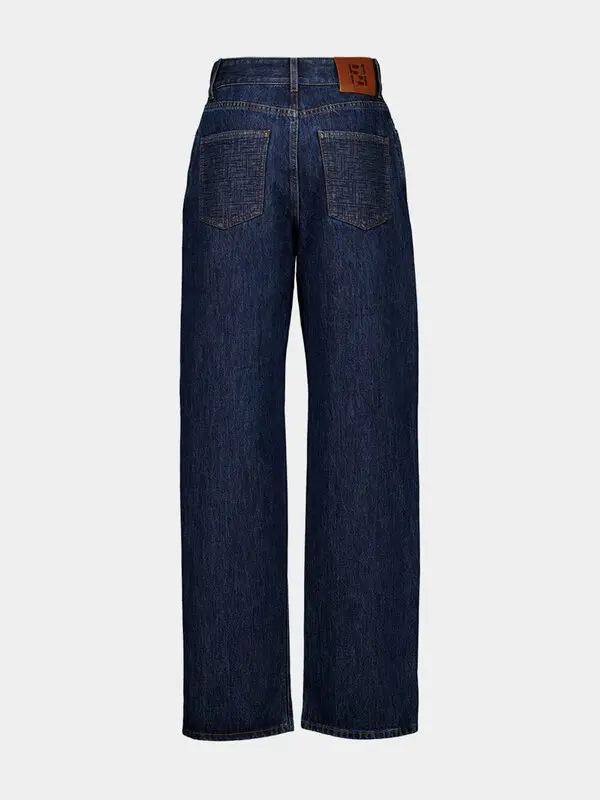Fendi Dark Long Jeans - Blue