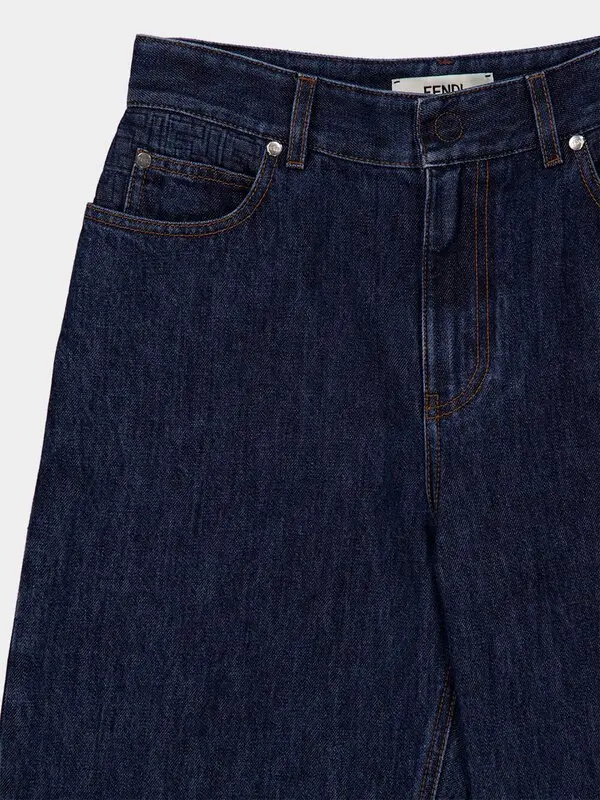 Fendi Dark Long Jeans - Blue
