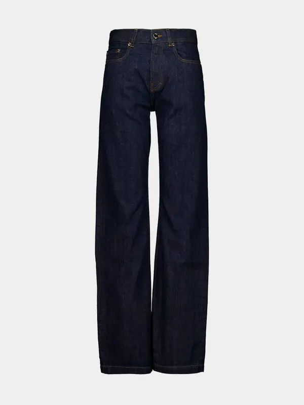 Casablanca Indigo Laurel Selvedge Jeans - Blue