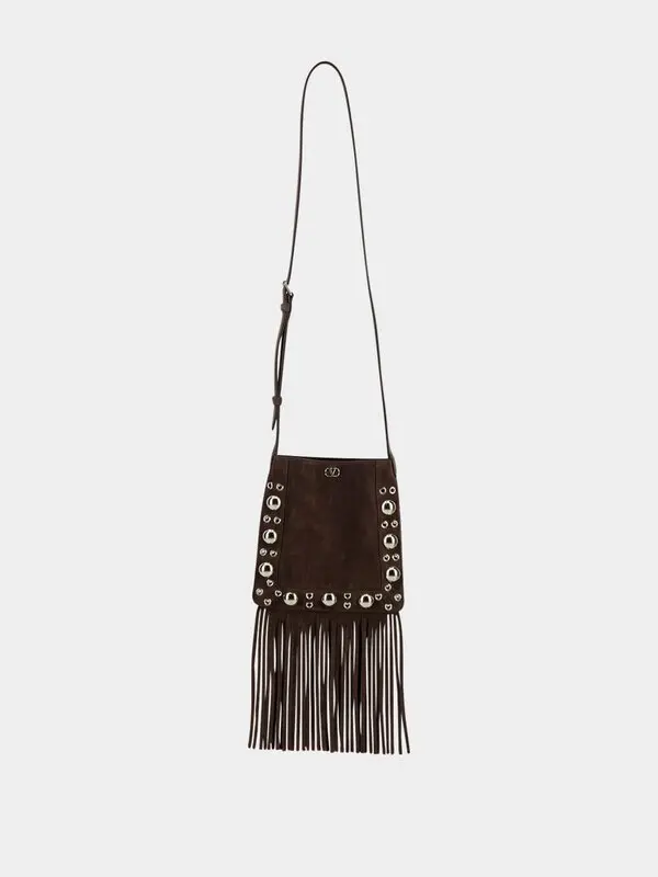 Valentino Garavani Nellcôte Suede Crossbody Bag - Brown