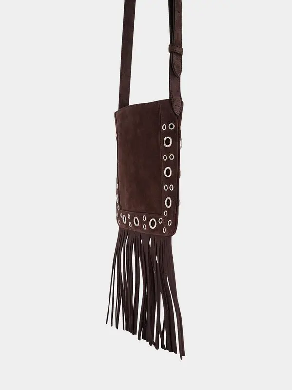 Valentino Garavani Nellcôte Suede Crossbody Bag - Brown
