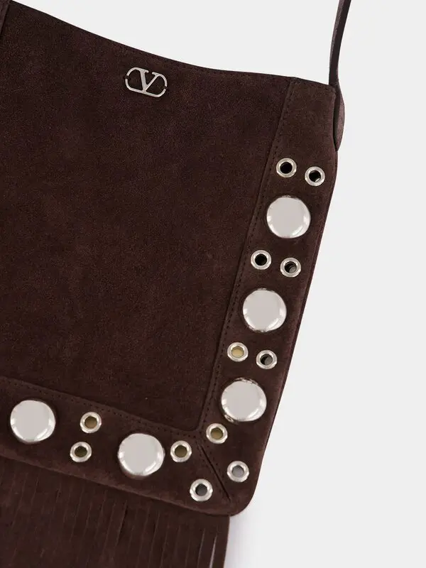 Valentino Garavani Nellcôte Suede Crossbody Bag - Brown