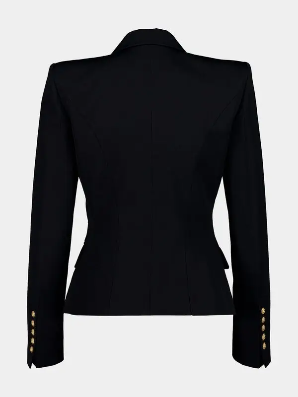 Balmain Virgin Wool 6-button Jacket - Black