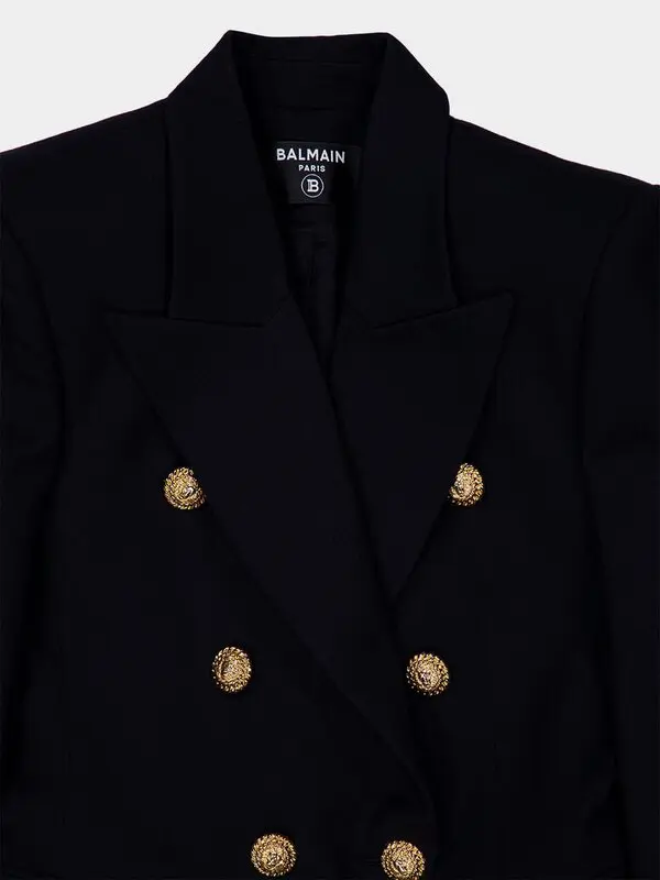 Balmain Virgin Wool 6-button Jacket - Black