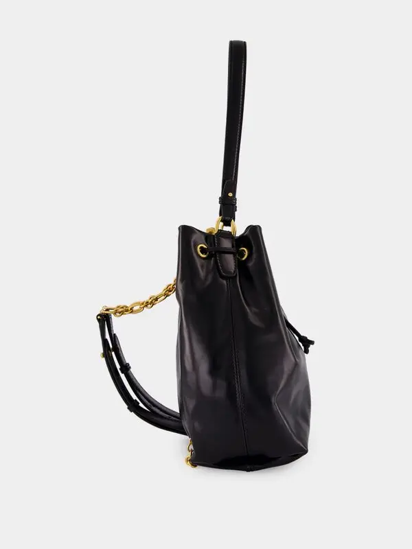 Balmain Pulse Calfskin Leather Backpack - Black