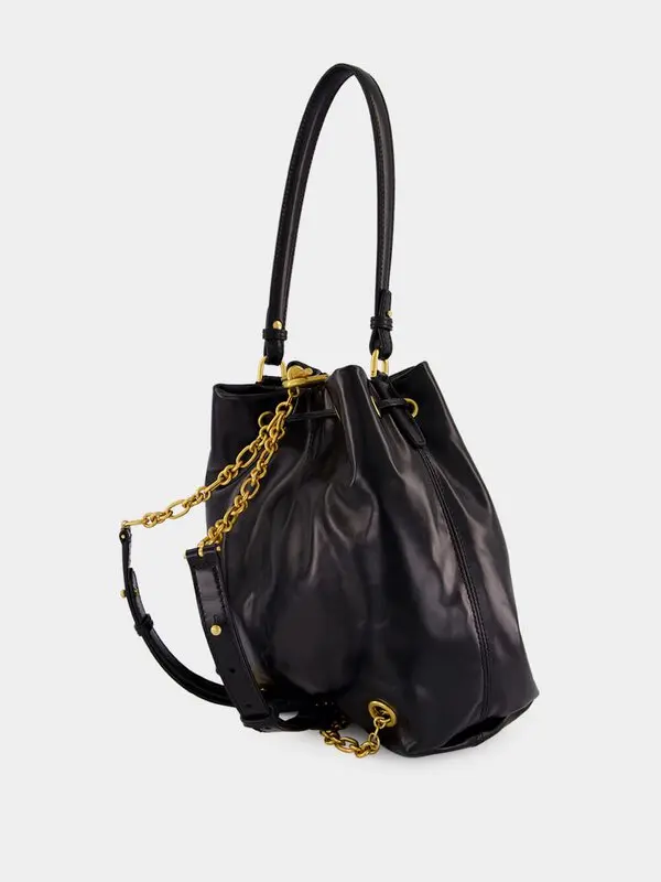 Balmain Pulse Calfskin Leather Backpack - Black