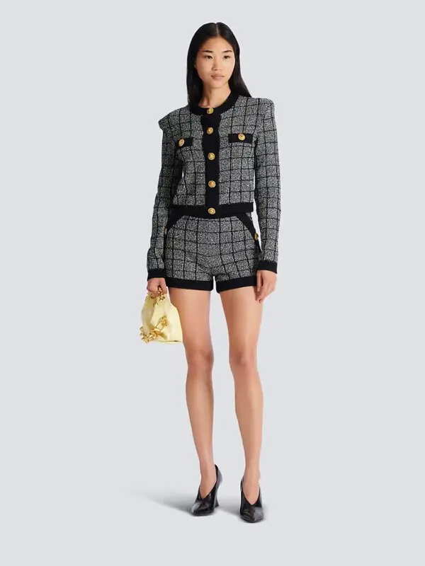 Balmain Light Tweed Cardigan - Black