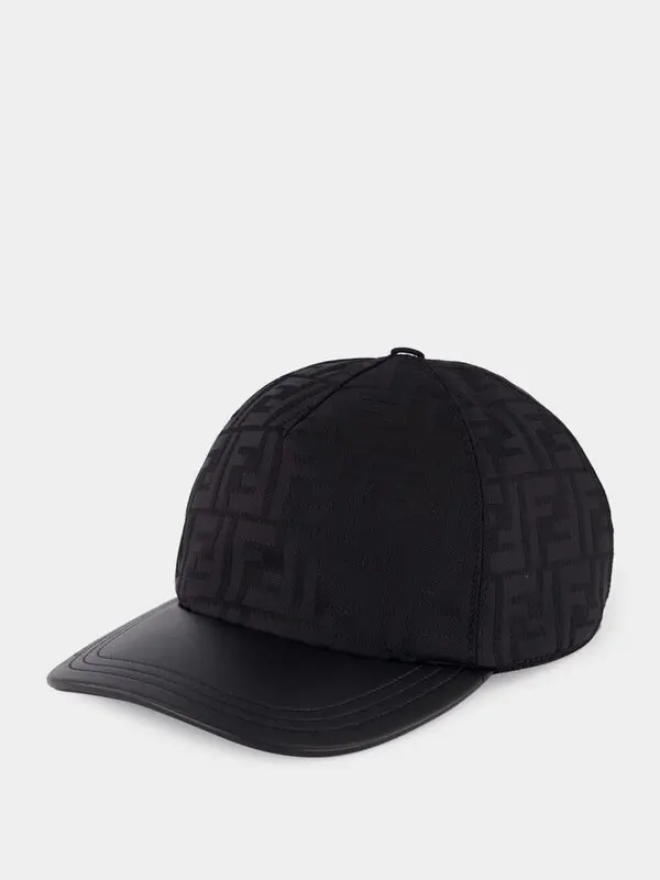 Fendi Ff Jacquard Baseball Cap - Black