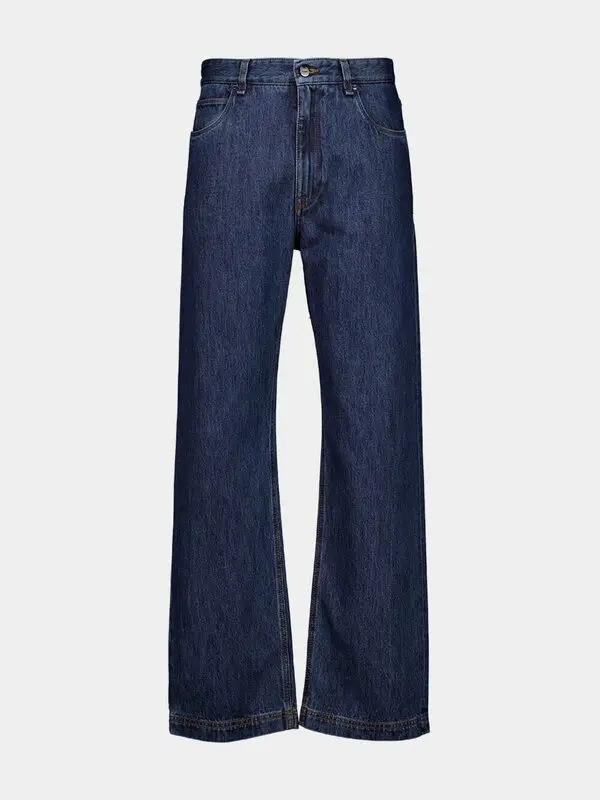 Fendi Straight-leg Logo Jeans - Blue