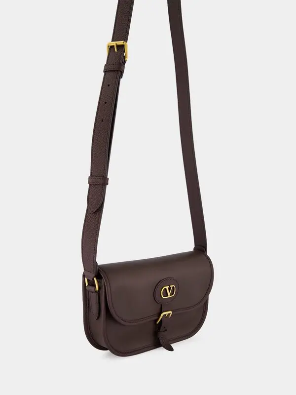 Valentino Garavani Small Antibes Leather Shoulder Bag - Brown