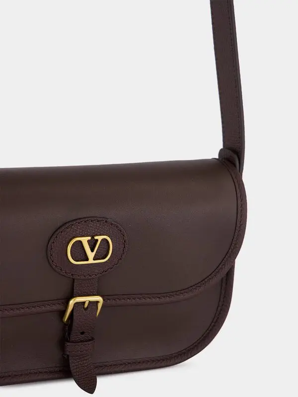 Valentino Garavani Small Antibes Leather Shoulder Bag - Brown