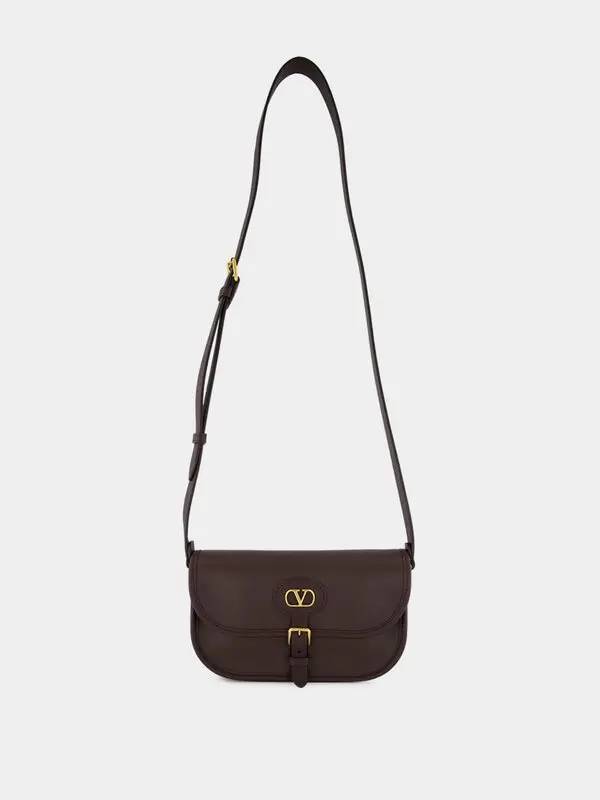 Valentino Garavani Small Antibes Leather Shoulder Bag - Brown