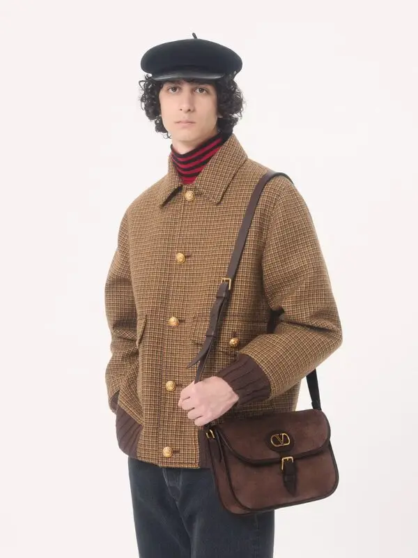 Valentino Garavani Antibes Suede Shoulder Bag - Brown