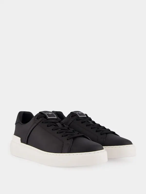 Balmain B-court Leather Sneakers