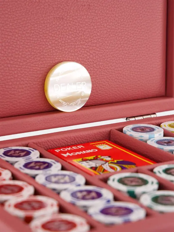 Hector Saxe Paris Bois De Rose Leather Poker Set