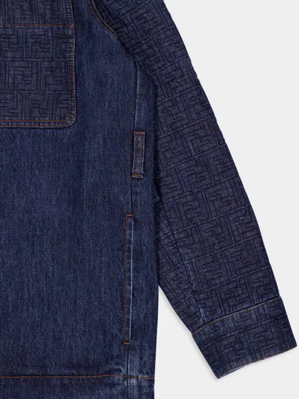 Fendi Belted Denim Jacket - Blue