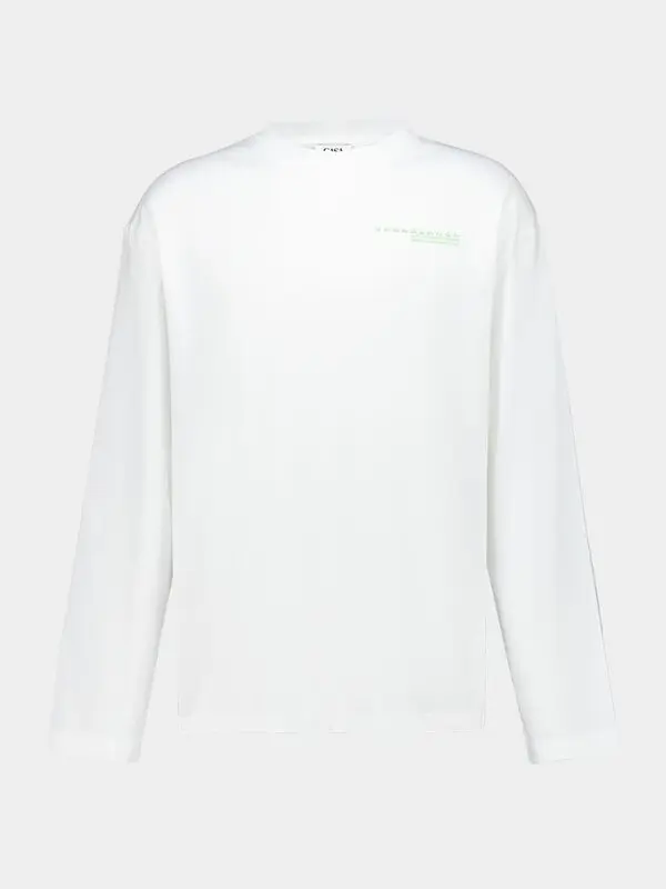 Casablanca White Glitch Orchid Long-sleeve T-shirt - Multicolour