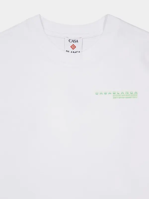Casablanca White Glitch Orchid Long-sleeve T-shirt - Multicolour