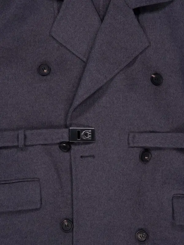 FERRAGAMO Wool-cashmere Belted Double-breasted Jacket