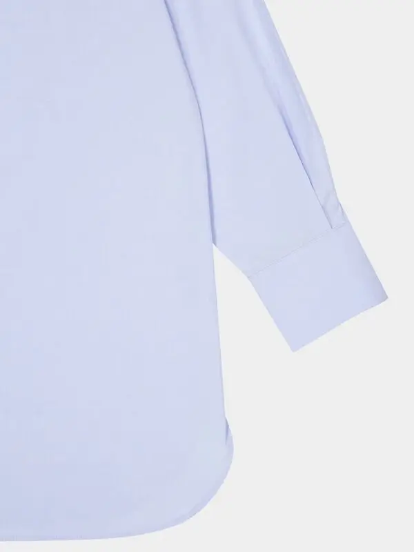 PAULA Marla Relaxed Fit Poplin Shirt With Detachable Flower - Blue
