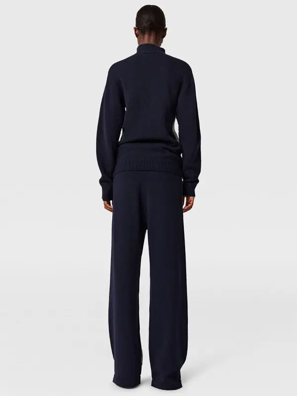 Stella McCartney Contrast Panel Turtleneck Jumper - Blue