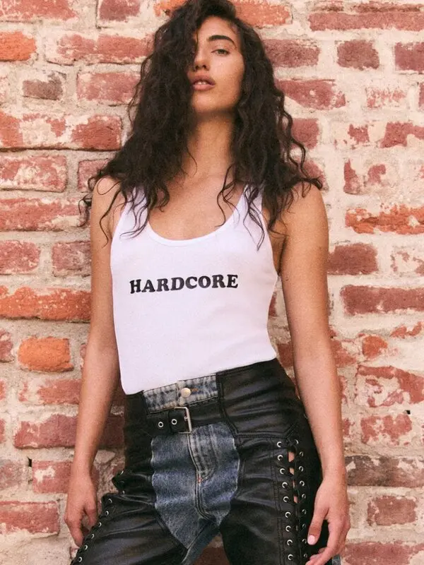 Stella McCartney Pure Hardcore Slogan Tank Top - White
