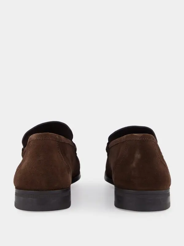 FERRAGAMO Suede Gancini Loafers