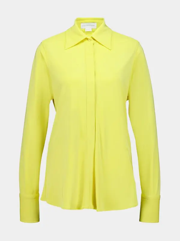 Stella McCartney Long-sleeve Crepe Shirt - Yellow