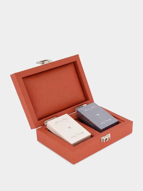 HECTOR SAXE PARIS Brick Leather Cards Set
