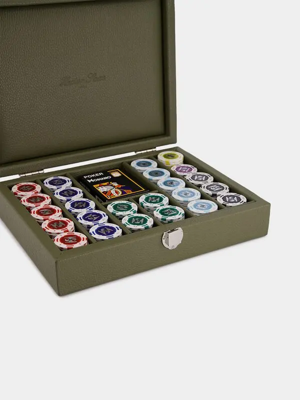 Hector Saxe Paris Leather Poker Set
