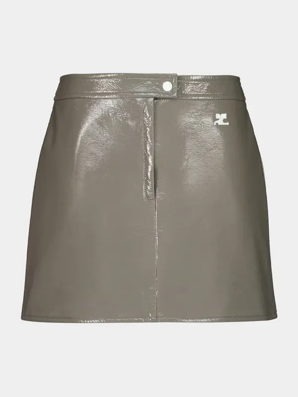 COURREGES Reedition Vinyl Mini Skirt - Grey