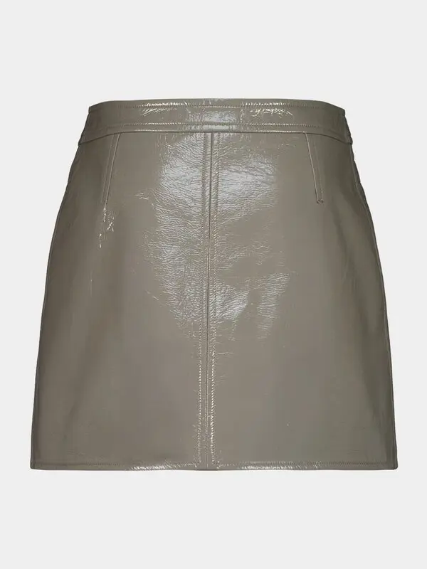COURREGES Reedition Vinyl Mini Skirt - Grey