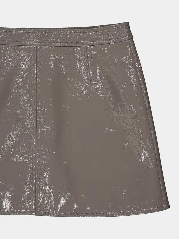 COURREGES Reedition Vinyl Mini Skirt - Grey