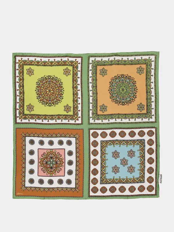 ALEMAIS Contina Tiles Printed Silk Scarf