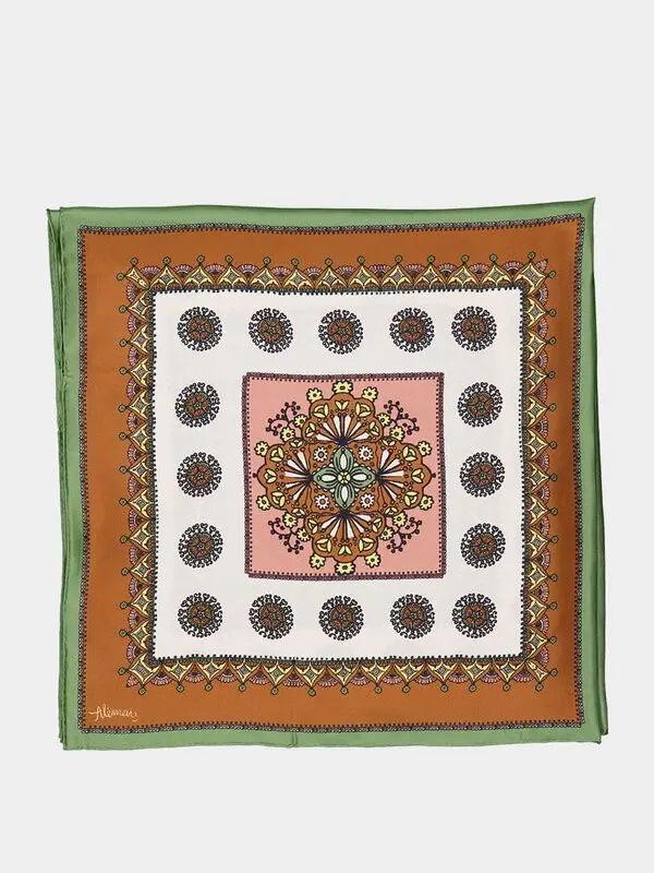 ALEMAIS Contina Tiles Printed Silk Scarf