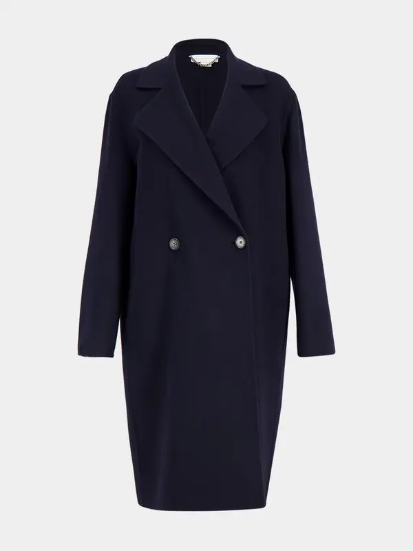 Stella McCartney Ink Iconic Wool Coat - Blue