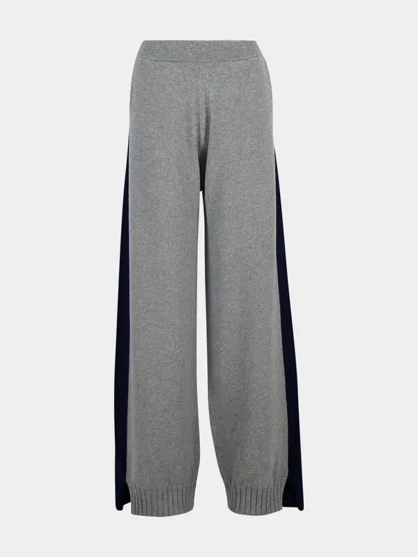 Stella McCartney Wide-leg Recycled Cashmere Trousers - Blue