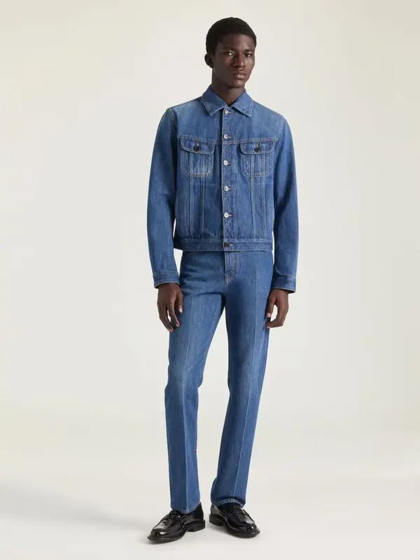 Givenchy Medium Shadow Washed Straight Jeans - Blue