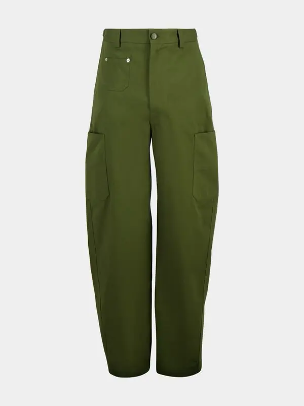 Givenchy Cotton Twill Cargo Trousers - Green