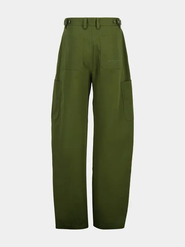 Givenchy Cotton Twill Cargo Trousers - Green