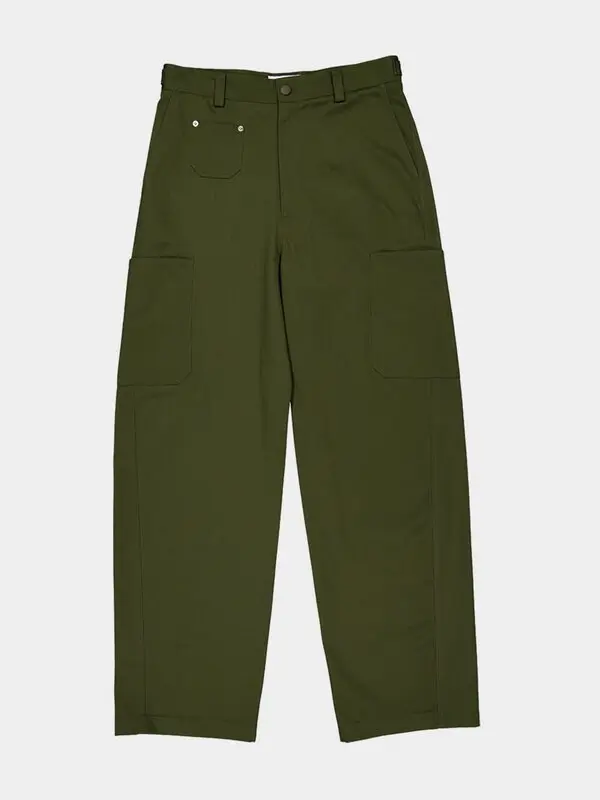 Givenchy Cotton Twill Cargo Trousers - Green
