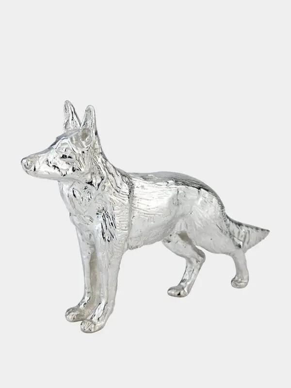 LEITÃO &AMP; IRMÃO German Shepherd Sculpture - Silver
