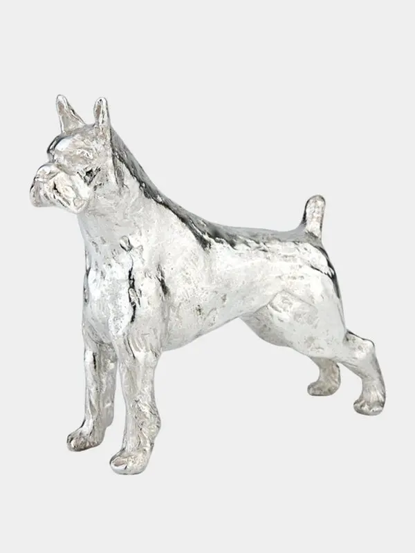 LEITÃO &AMP; IRMÃO Boxer Dog Sculpture - Silver