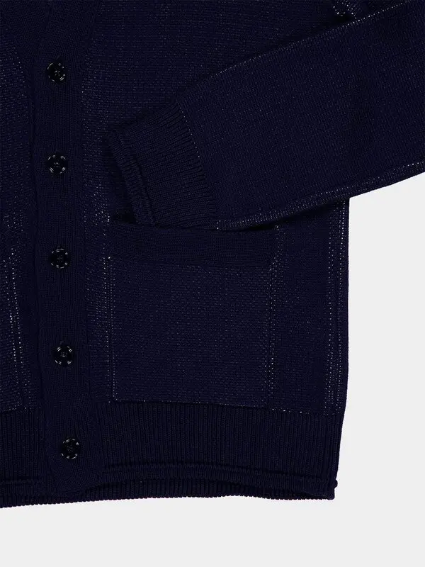 Givenchy Cotton V-neck Cardigan - Blue