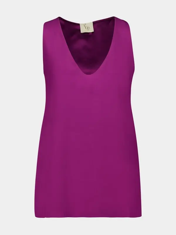 PAULA Silk Tank-top - Pink