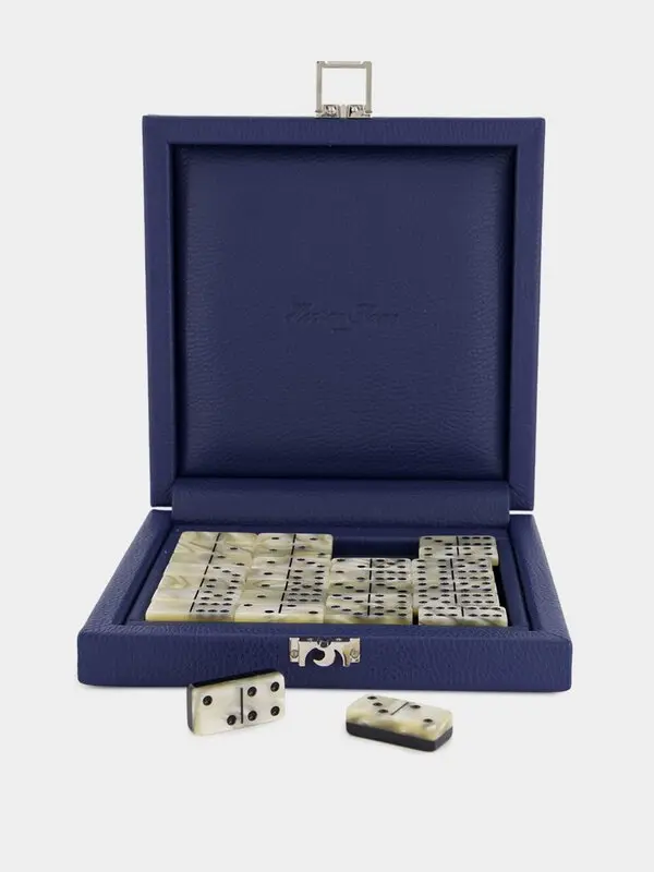 Hector Saxe Paris Bleu De France Deluxe Domino Set - Blue