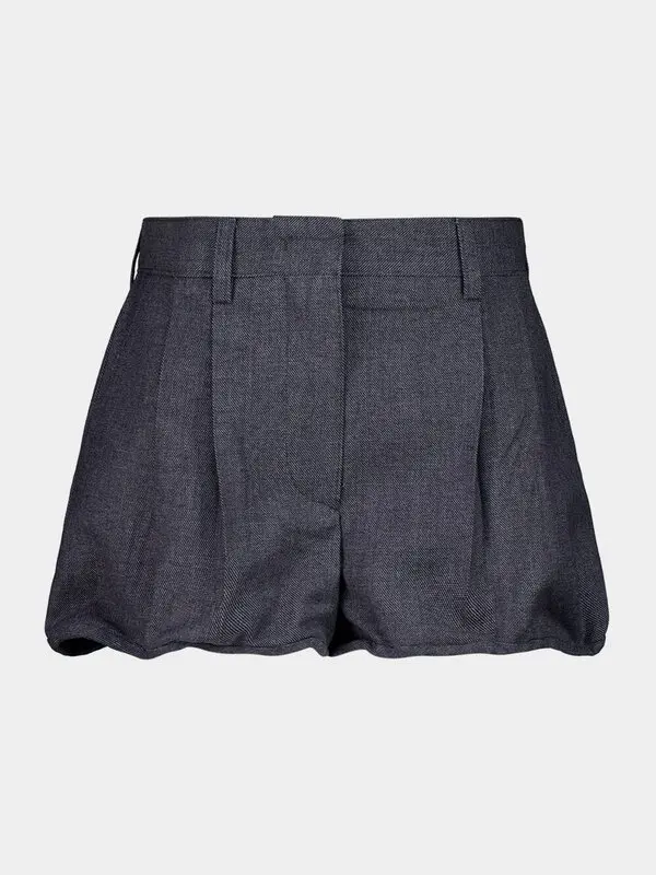Prada Wool Grisaille Shorts - Grey