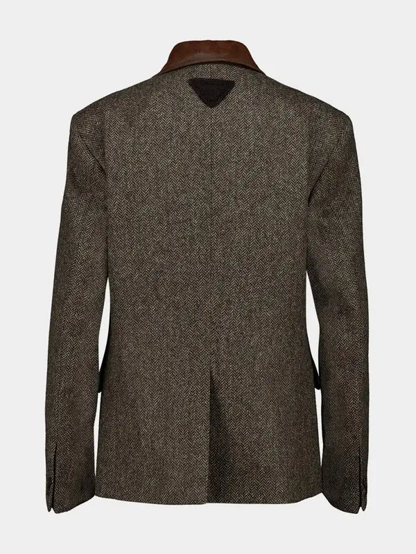Prada Chevron Wool Single-breasted Jacket