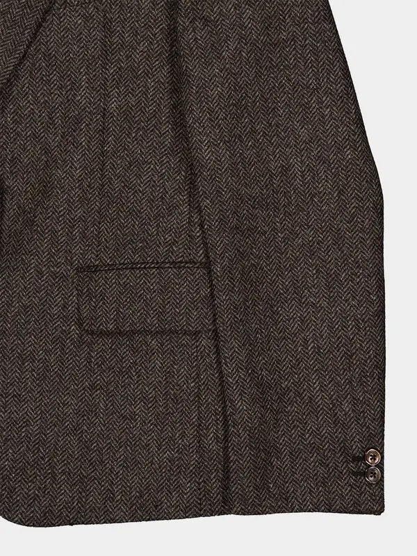 Prada Chevron Wool Single-breasted Jacket