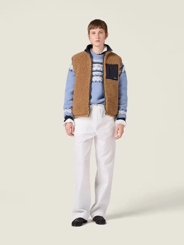 Miu Miu Teddy Down Vest - Brown